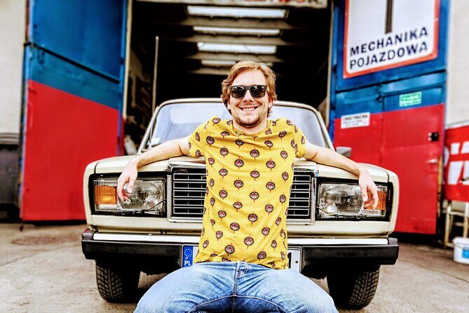 1.5h Crazy Guides' Communism Tour of Nowa Huta in Classic Car - Exploring the Detailed Experience