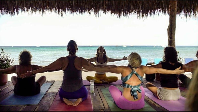 1 day of yoga with bike tour to the Cozumel cenote - Key Points