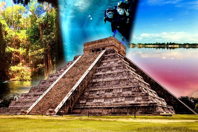 4 best spots in Cancún 1day! CHICHÉN ITZÁ, 2CENOTES, PINK LAKE - 4 Best Spots in Cancún in One Day: Chichen Itza, 2 Cenotes, and Pink Lake