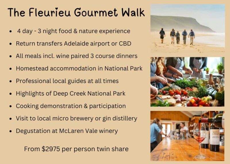 Adelaide: Fleurieu Gourmet 4-Day Walking Tour - The Practical Side: What to Know Before You Book