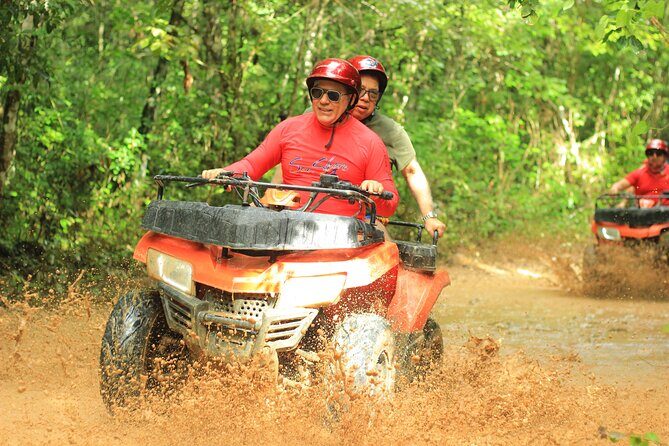 Adrenaline tour from Cancun ATV Ziplines and Cenote swim day - Key Points