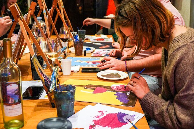 Afternoon Paint & Sip Experience in Piazza Navona - Food, Drink, and Atmosphere