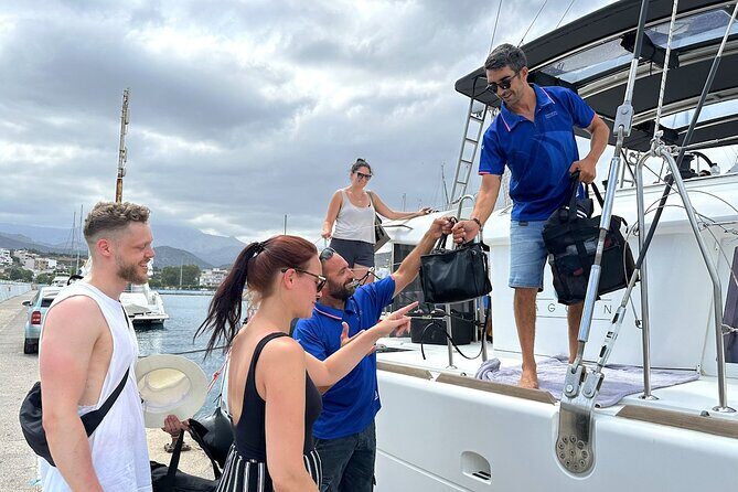 Ag. Nikolaos: Catamaran Trip with Sushi, Drinks, & Water Toys - Dining: Savoring Mediterranean Flavors Onboard