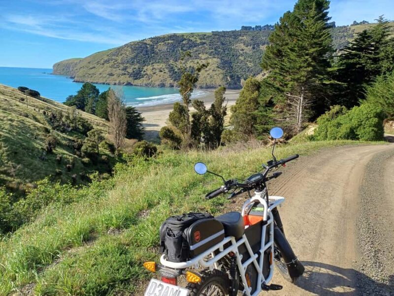 Akaroa: Lonely Beach Trail by E-Scooter. selfguided day out - The Sum Up