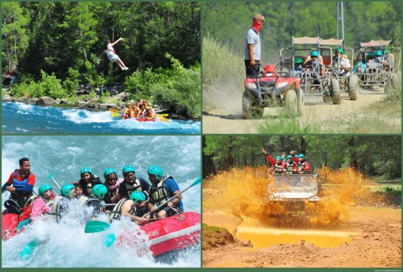 Alanya: Rafting, Zipline, Quad, Buggy, Jeep Tour with Lunch - Key Points