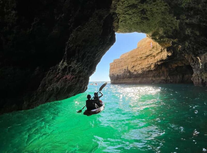 Albufeira: Hidden Beaches & Cliffs Guided Kayak Cave Tour - Key Points