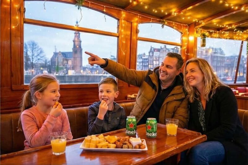 Amsterdam: 90 min Cosy Canal Cruise w. Bar & Snacks on board - Key Points