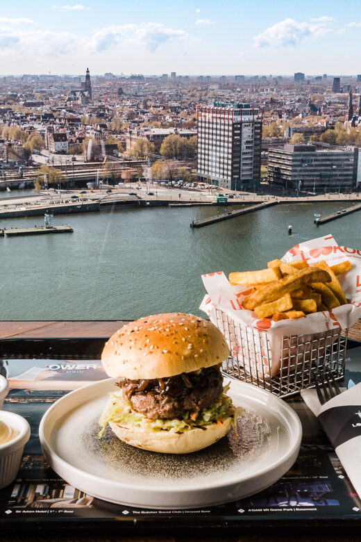 Amsterdam: A'DAM Lookout Entry Ticket with Burger - The Journey to the Top: What to Expect