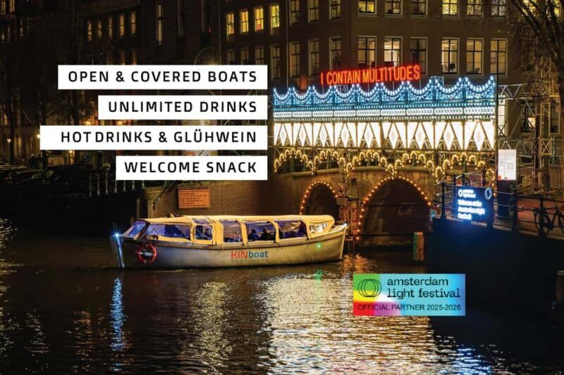 Amsterdam: Light Festival Canal Cruise w/Snack and Hot Drink - The Experience: An In-Depth Look