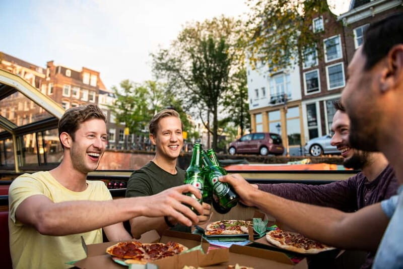 Amsterdam: Original Pizza Dinner Cruise + Unlimited Drinks - Key Points