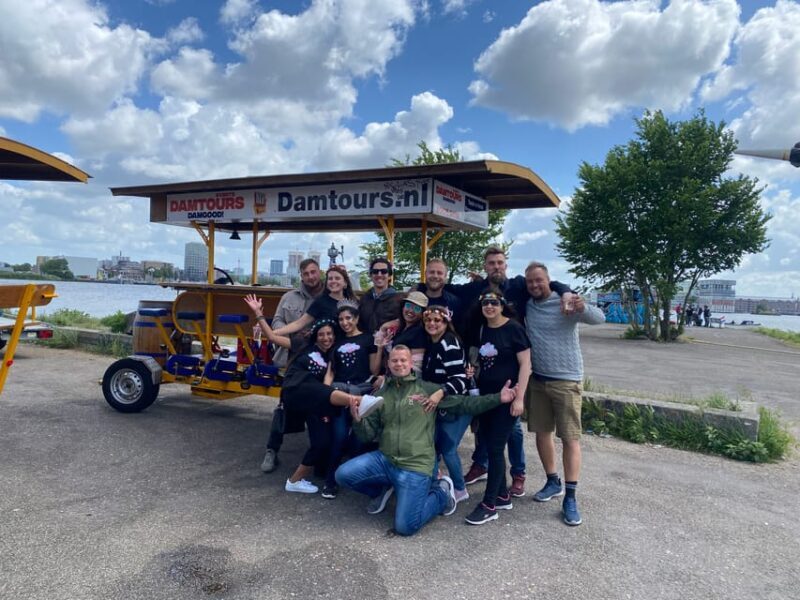 Amsterdam: Shared Party Bike Tour with Beer - Key Points