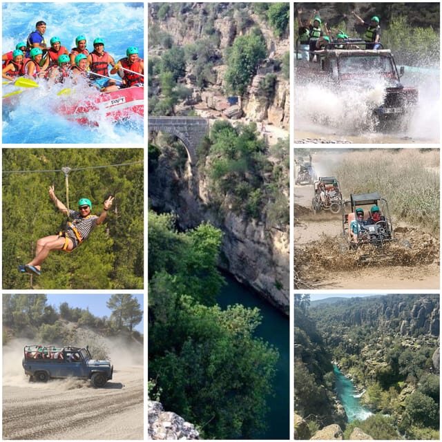 Antalya: Rafting Jeep Buggy&Quad Safari zipline canyon visit - The Sum Up