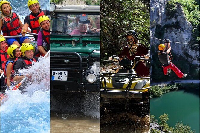 Antalya Super Combo W/Rafting ,Jeep Safari ,Quad Biking & Zipline - Key Points  