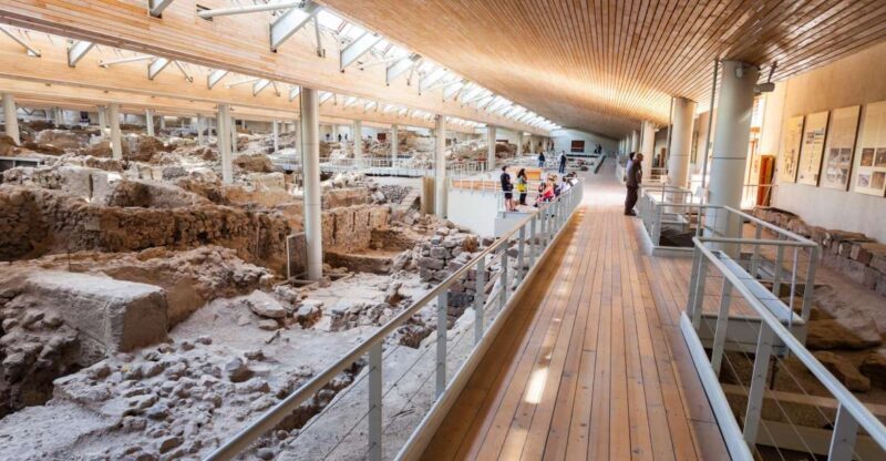 Archaeological Bus Tour To Akrotiri Excavations & Red Beach - FAQs