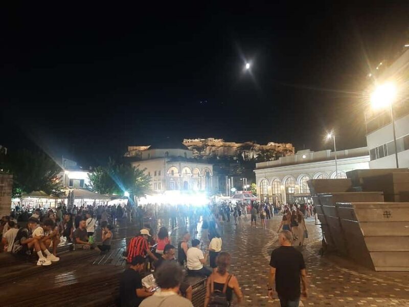 Athens panoramic tour by night with open double decker bus - Key Points