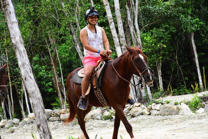 ATV (shared), Horse Back Riding, Ziplines, & Cenote from Cancún - Frequently Asked Questions