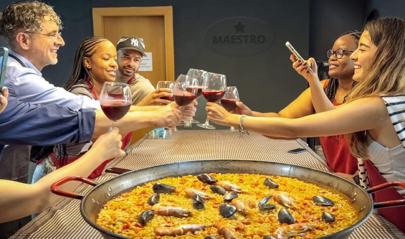 Barcelona: Seafood Paella Maestro & Tapas & Sangria - Key Points