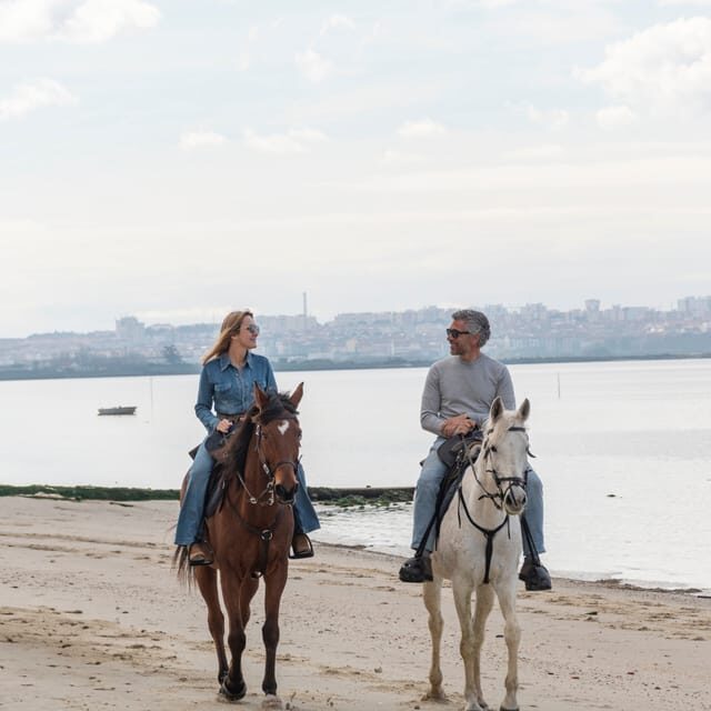 Beach Horseback Riding in GROUP + Photo Report - PDT - An Authentic Ride Along Portugal’s Tagus River