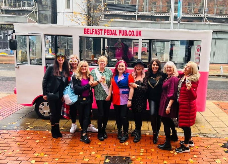 Belfast: Fully Enclosed Pink Party Bike Ride - Key Points