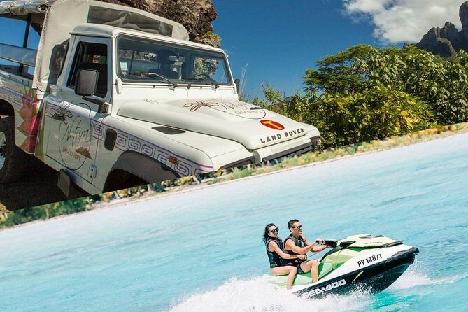 Bora Bora 4WD Tour Including Lunch at Lucky House & Jet Ski Tour - Key Points