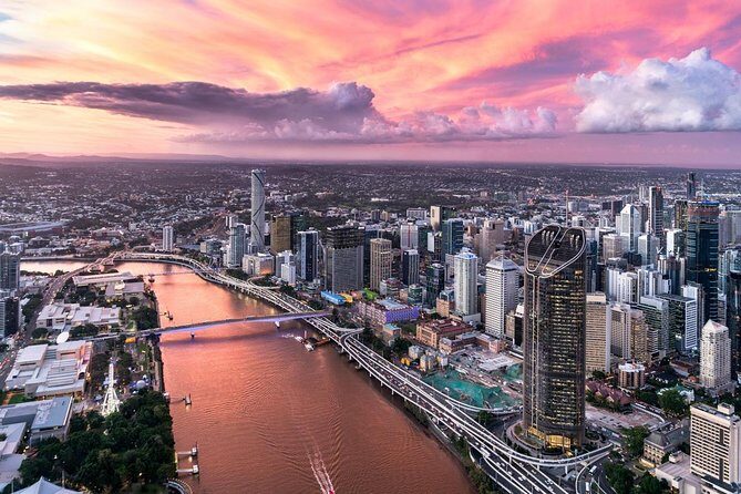 Brisbane City - Private Helicopter Sunset Flight - 25min - The Sum Up