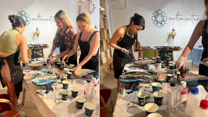 Brisbane: Resin Art Classes - Cheeseboards & Coasters - Introduction