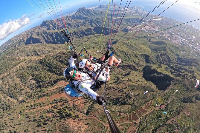 BRONZE tandem paragliding flight in South Tenerife, free pick up - Key Points