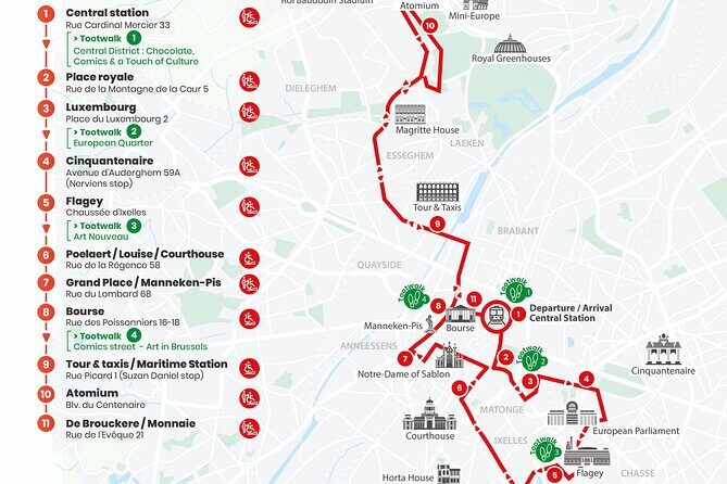 Brussels Tootbus Discovery Hop-on Hop-off and Ferris Wheel - The Experience of the Bus and Guides