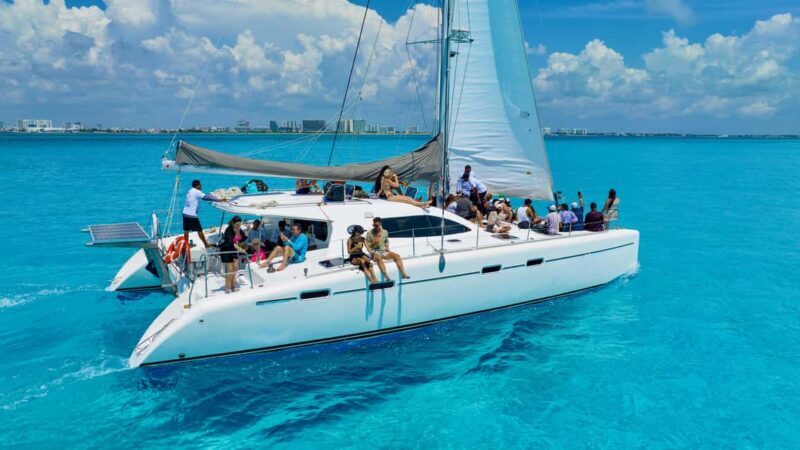 Cancún Catamaran to Isla Mujeres + Snorkel, Open Bar & Lunch - The Snorkeling at El Meco Reef
