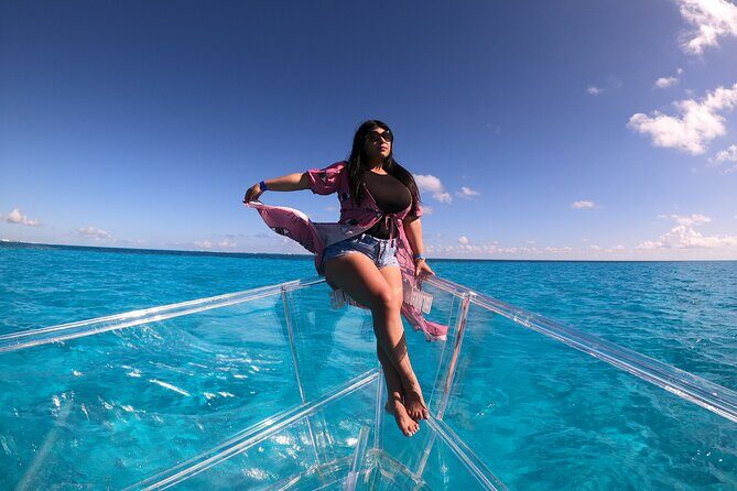 Cancun Clear Boat Tour Explore the Caribbean Sea - Key Points