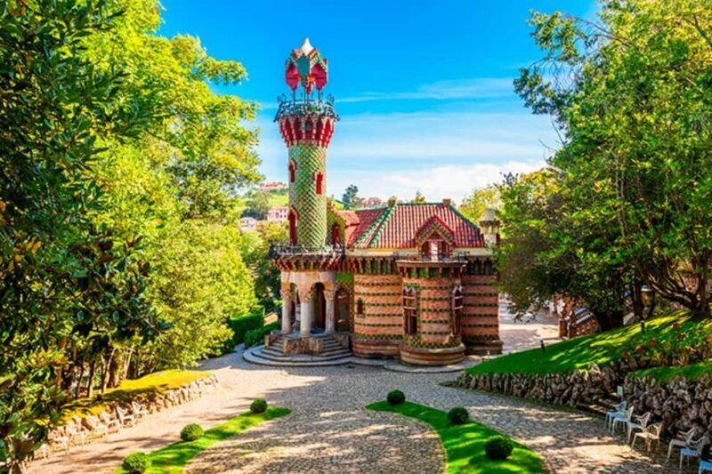 Capricho Gaudí with entrance, Santillana del Mar and Sequoia Forest - Discovering Comillas: Architectural and Cultural Gems