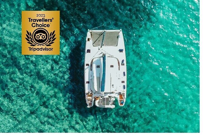 Catamaran Full-Day of Milos and Poliegos With Lunch & BBQ - Key Points