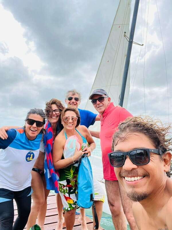 Catamarán Through the Bacalar Lagoon and Make New Friends - Discovering the Bacalar Lagoon on a Small Catamaran  