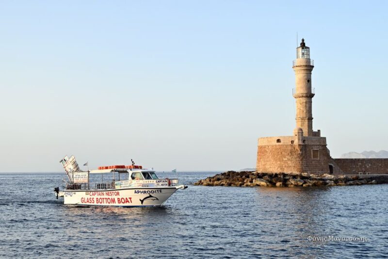 Chania Town: Glass-Bottom Boat Cruise to Thodorou & Lazareta - Key Points