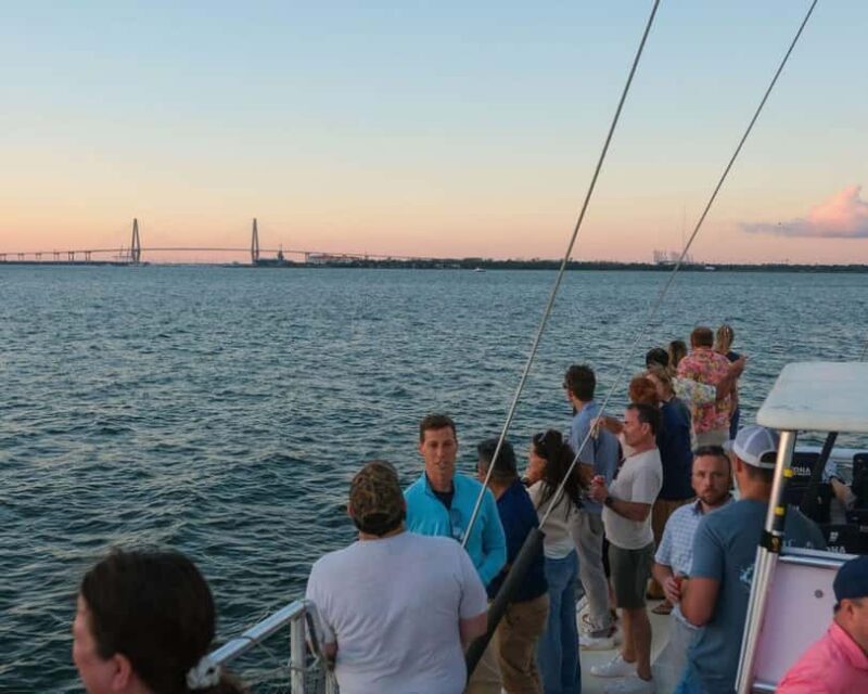 Charleston: Sunset Sail on Luxury 55ft Catamaran with Bar - Wildlife Encounters and Landmarks