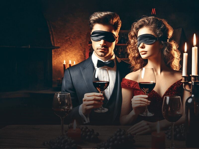 Cologne: Black wine tasting with secret station  Haus der Manufakturen - Key Points