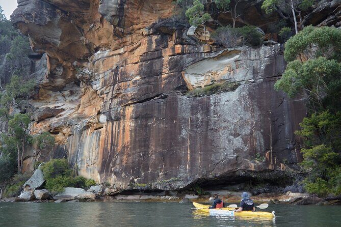 Cowan Creek Lunch paddle with Aboriginal rock art - Exploring the Beauty of Sydney’s Hawkesbury River
