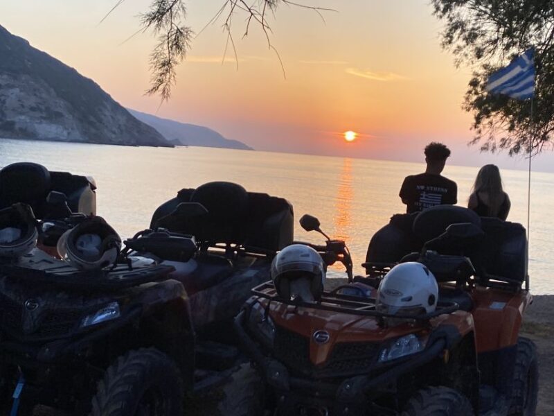 Crete: Sunset or Morning Quad with Local Products Tasting - Key Points