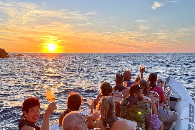 Cruise Sunset Aperitif Scandola/Gulf Porto/Piana Boat 12p - Sunset Crossing: Gulf of Porto and Girolata
