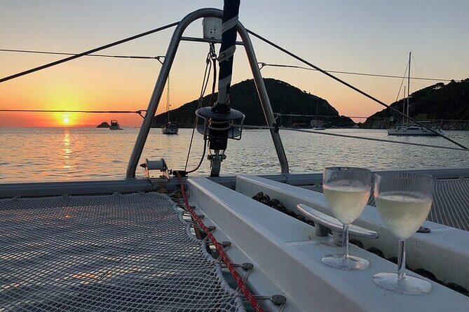 Day trip on a sailing catamaran in Sardinia - First Stop: Golfo di Olbia