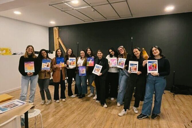 Downtown Porto Acrylic Painting Workshop for Groups or Individual - Key Points
