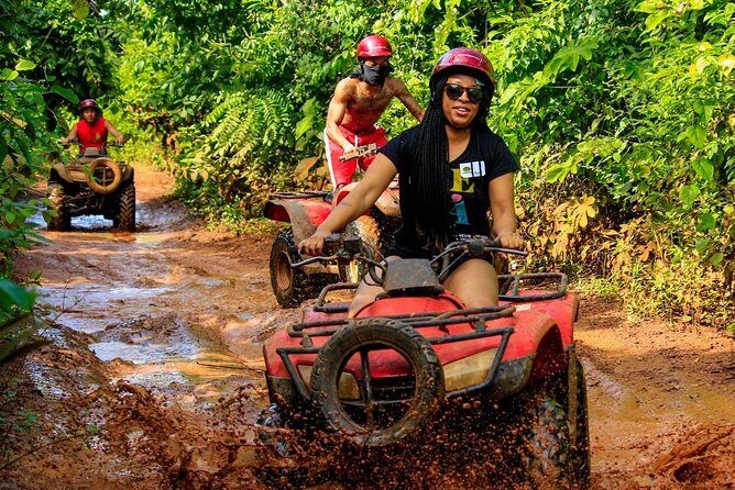 Drive an Atv shared, swim in a Cenote and ziplines in the Cancun - Cost and Value