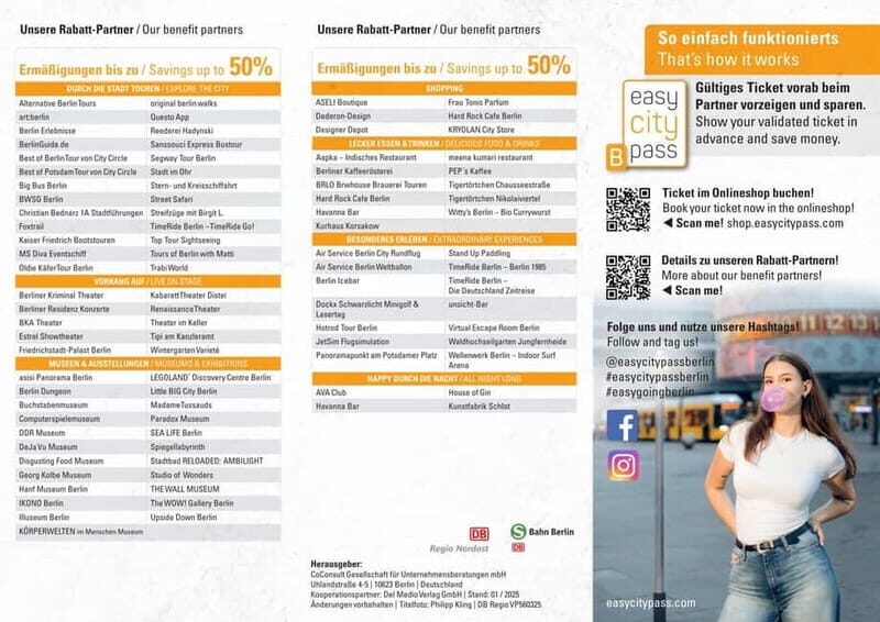 EasyCityPass Berlin: Zone AB Public Transport and Discounts - Visiting the Major Sights