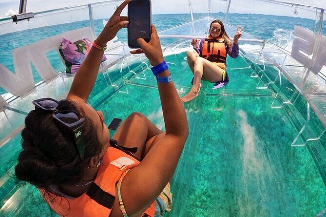 Explore Caribbean in a Transparent Boat in Isla Mujeres - Exploring the Caribbean in a Transparent Boat in Isla Mujeres
