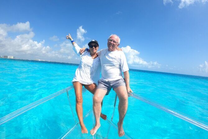 Explore Caribbean in a Transparent Boat in Isla Mujeres