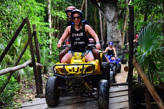 Extraordinary Combo ATV Shared Cenote & Zipline in Puerto Morelos - Key Points