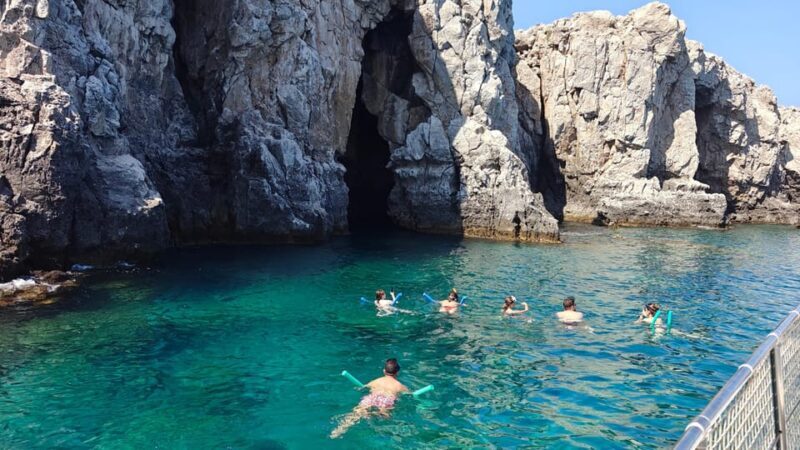 Faliraki: Boat Trip to Afantou Caves, Antony Quinn, Ladiko - Snorkeling and Underwater Fun