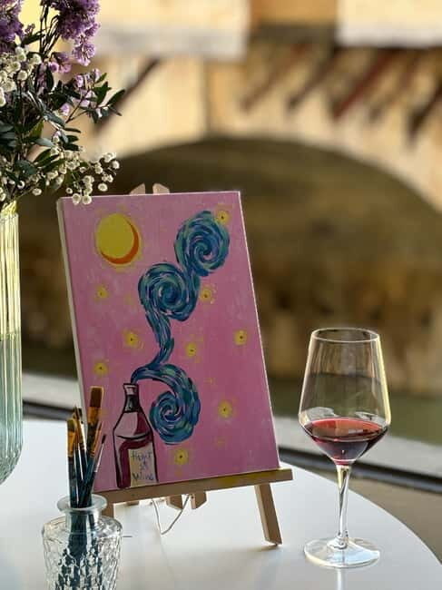 Florence: Paint&Wine with the view of Ponte Vecchio - The Experience: A Closer Look