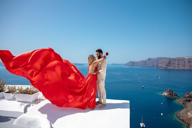 Flying Dress Photoshooting Santorini - The Experience in Detail