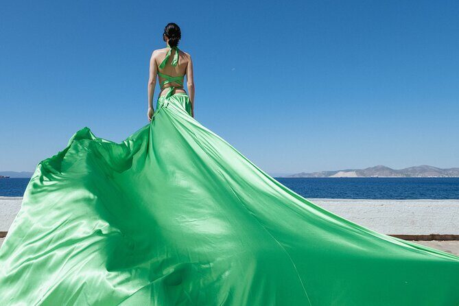 Flying Dress Private Photoshoot Santorini - Photography Quality and Delivery